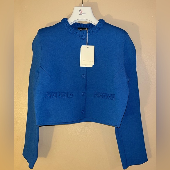 Scanlan Theodore | Jackets & Coats | Scanlan Theodore Crepe Knit Daisy ...